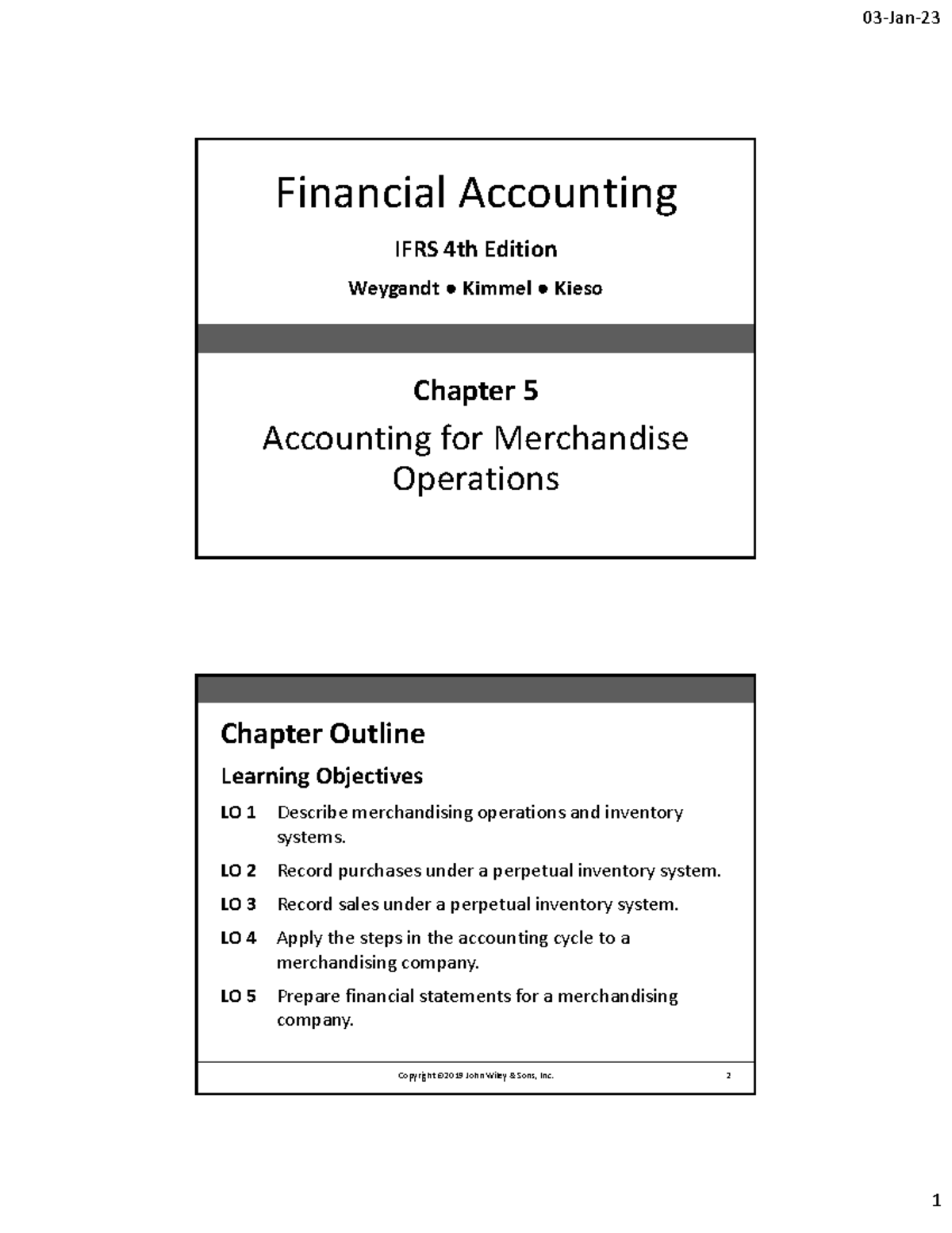 Ch05 Accounting for Merchandise Operations - Financial Accounting IFRS ...