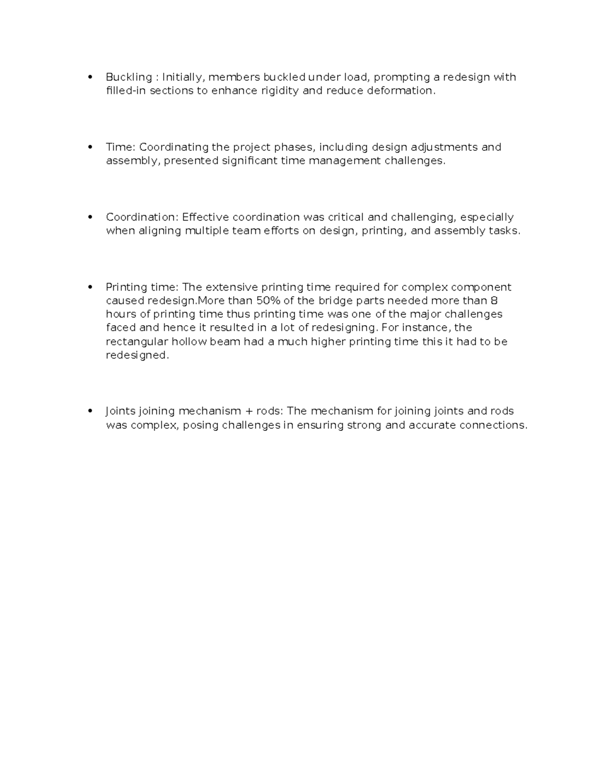 Buckling - Time: Coordinating the project phases, including design ...