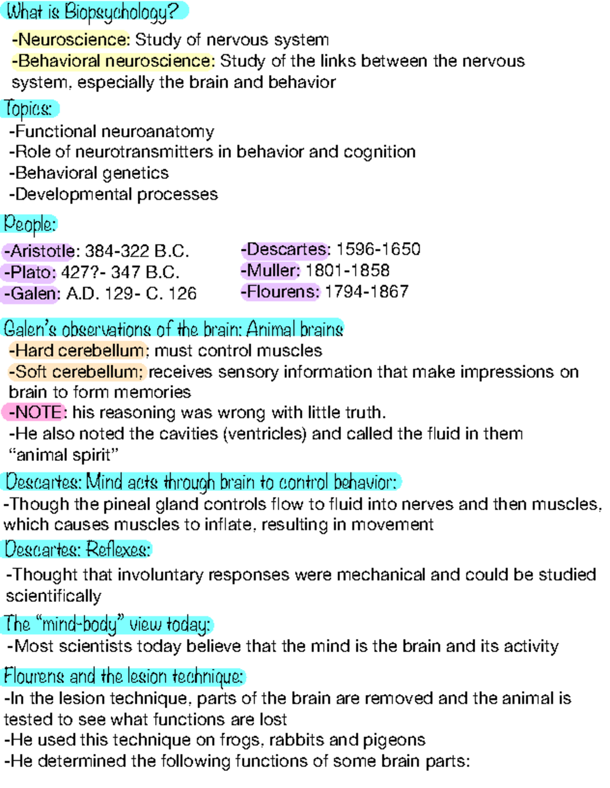 Biopsych Lecture 1 - What is Biopsychology? -Neuroscience: Study of ...