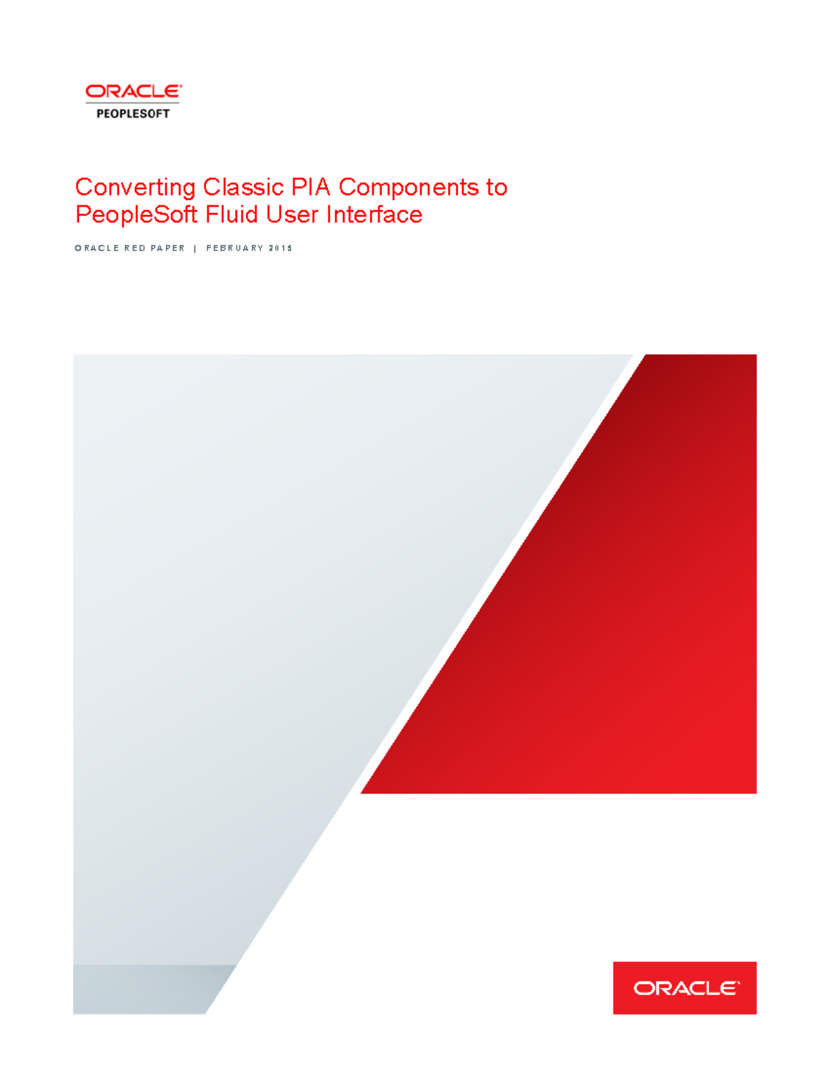 Converting Classic PIA Components to People Soft Fluid User Interface ...