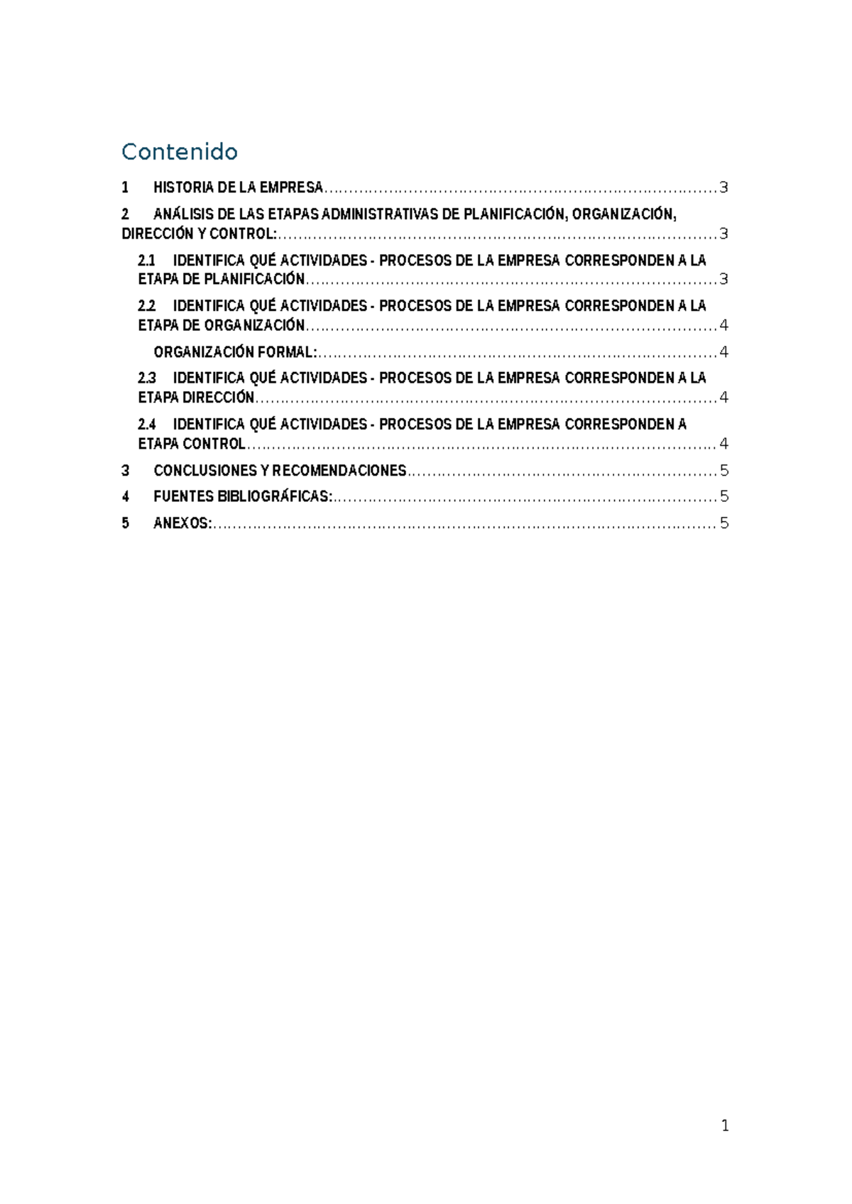 Informe - Contenido 1 HISTORIA DE LA - Studocu