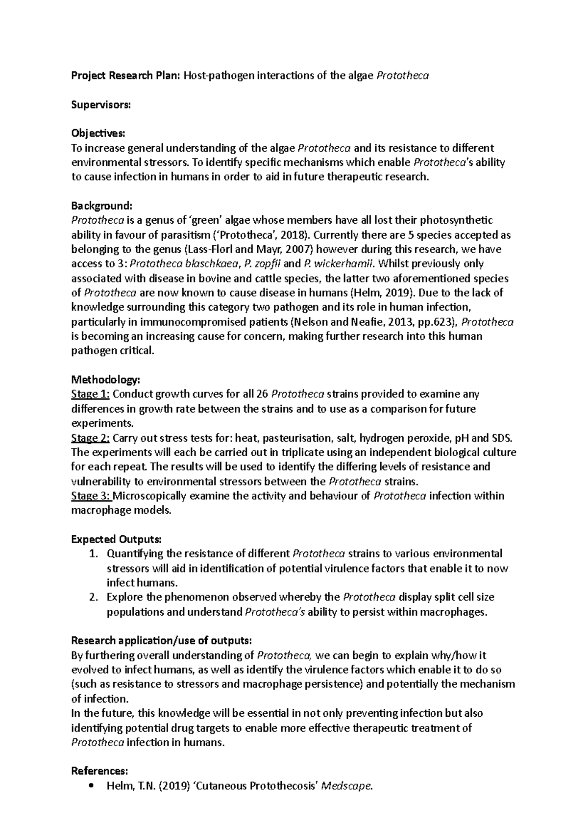 Example of Research one page Plan 1 overview - 03 08117 - Birmingham ...