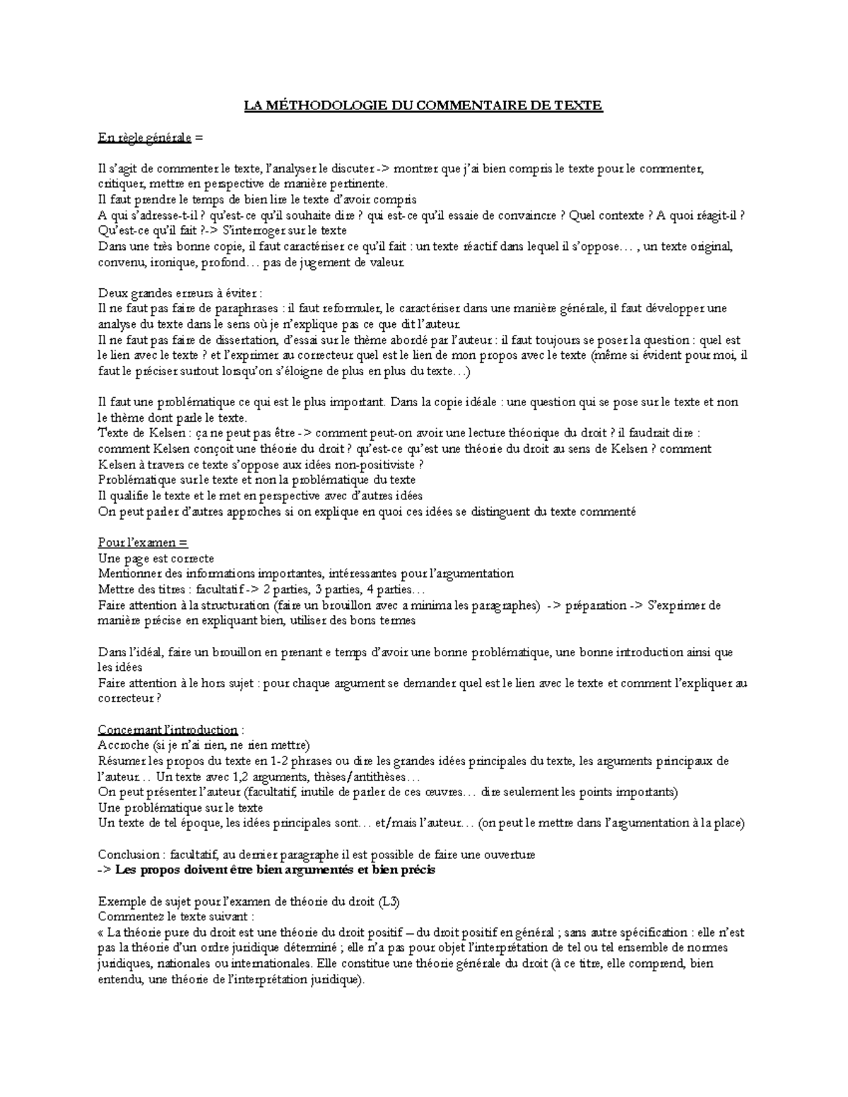 Methodologie Méthode La Méthodologie Du Commentaire De Texte En