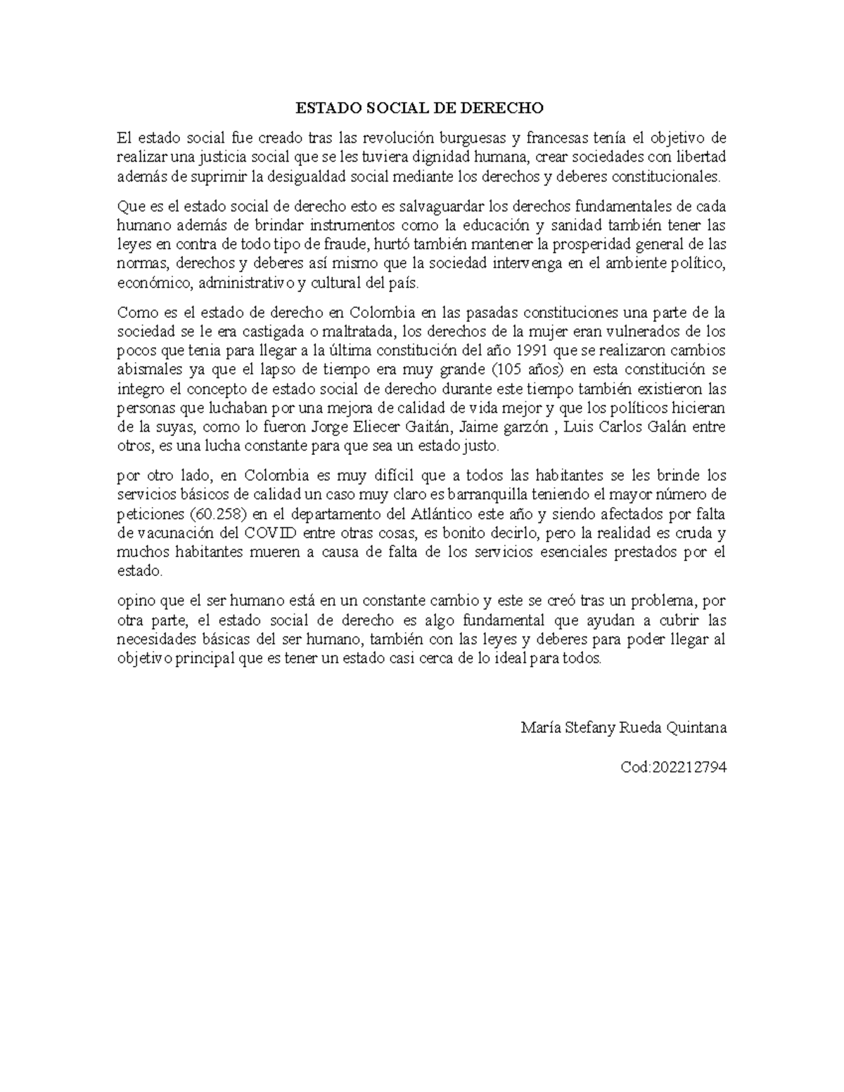 Estado Social DE Derecho - ESTADO SOCIAL DE DERECHO El estado social ...