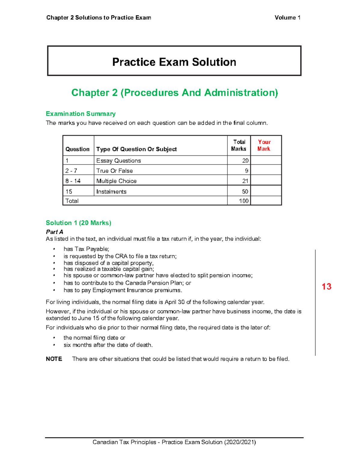 V1 Practice Exam Solutions 5 - ADM3345 - uOttawa - Studocu