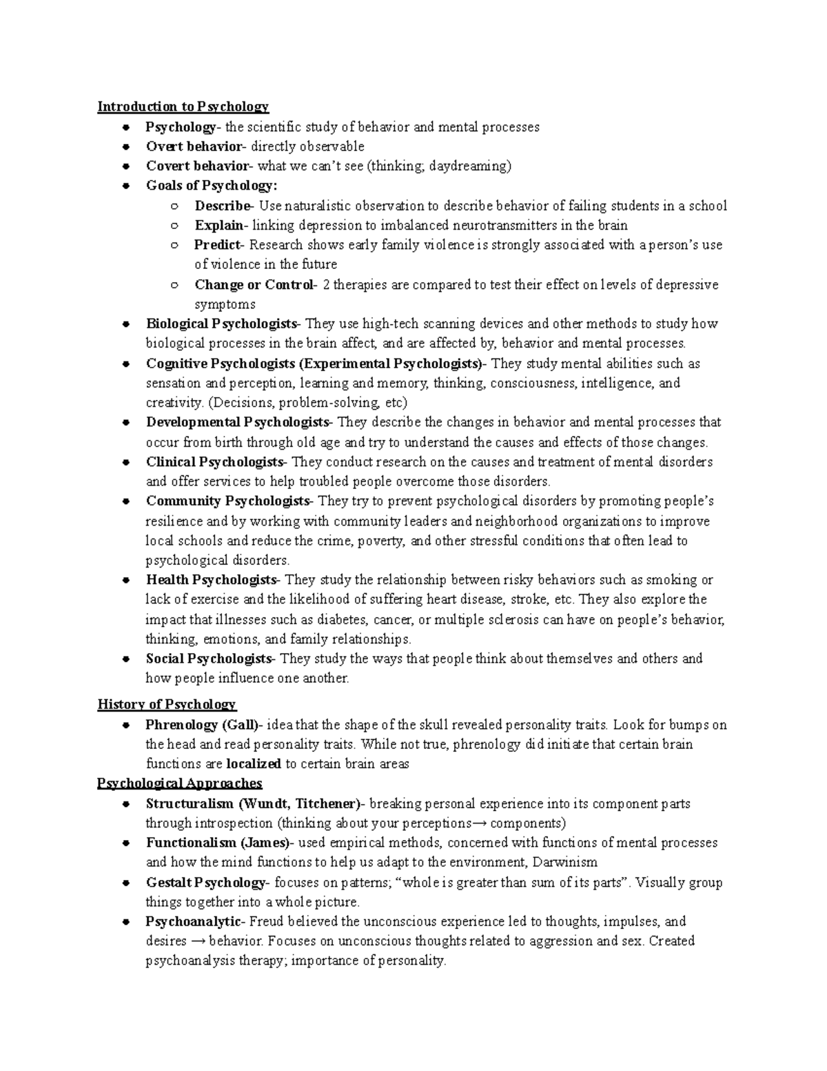 FILE 5773 - Assignment - Introduction to Psychology Psychology- the ...