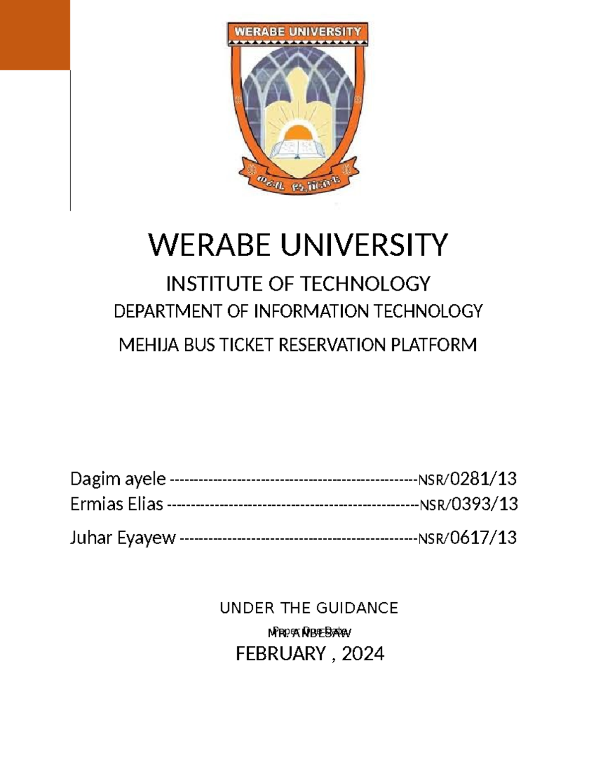 Meheja n - this document may help you a lot - WERABE UNIVERSITY ...