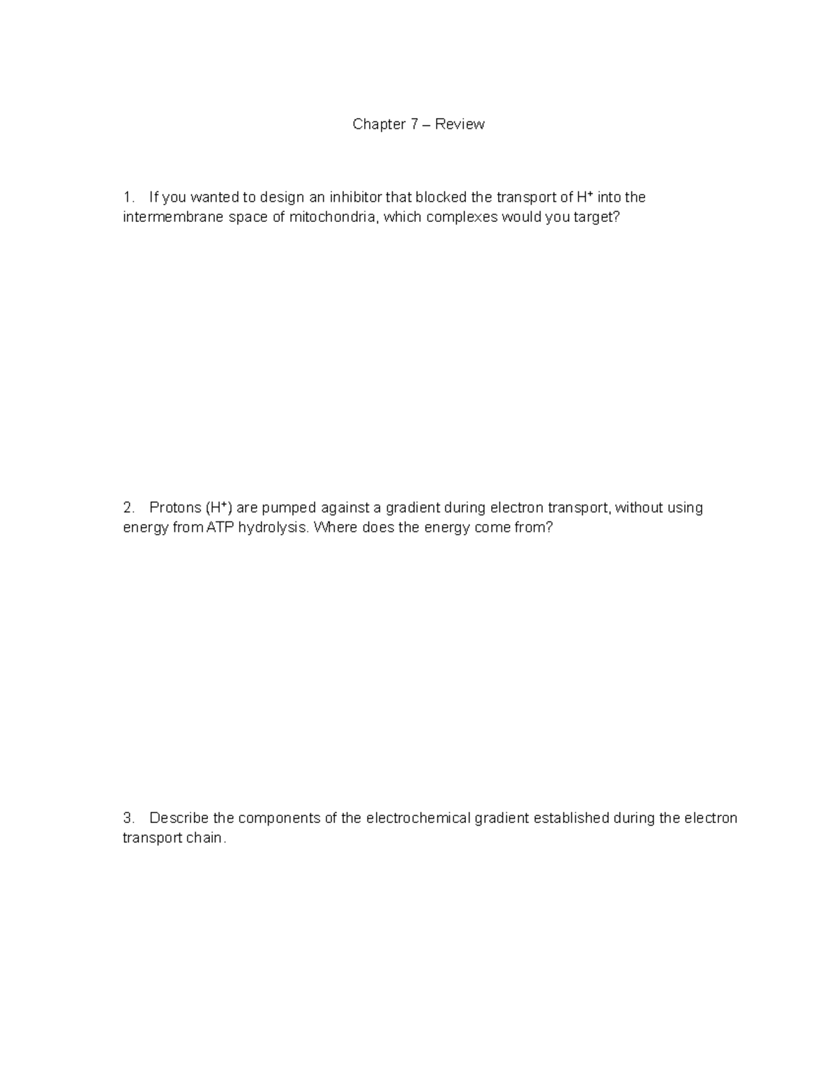 Chapter 7 Study Guide - Dr. Jackson. Fall 2021. - Chapter 7 – Review If ...