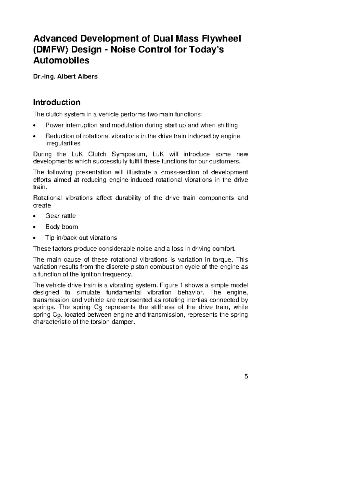 1 Dual Mass Flywheel - Good articles - Advanced Development of Dual ...