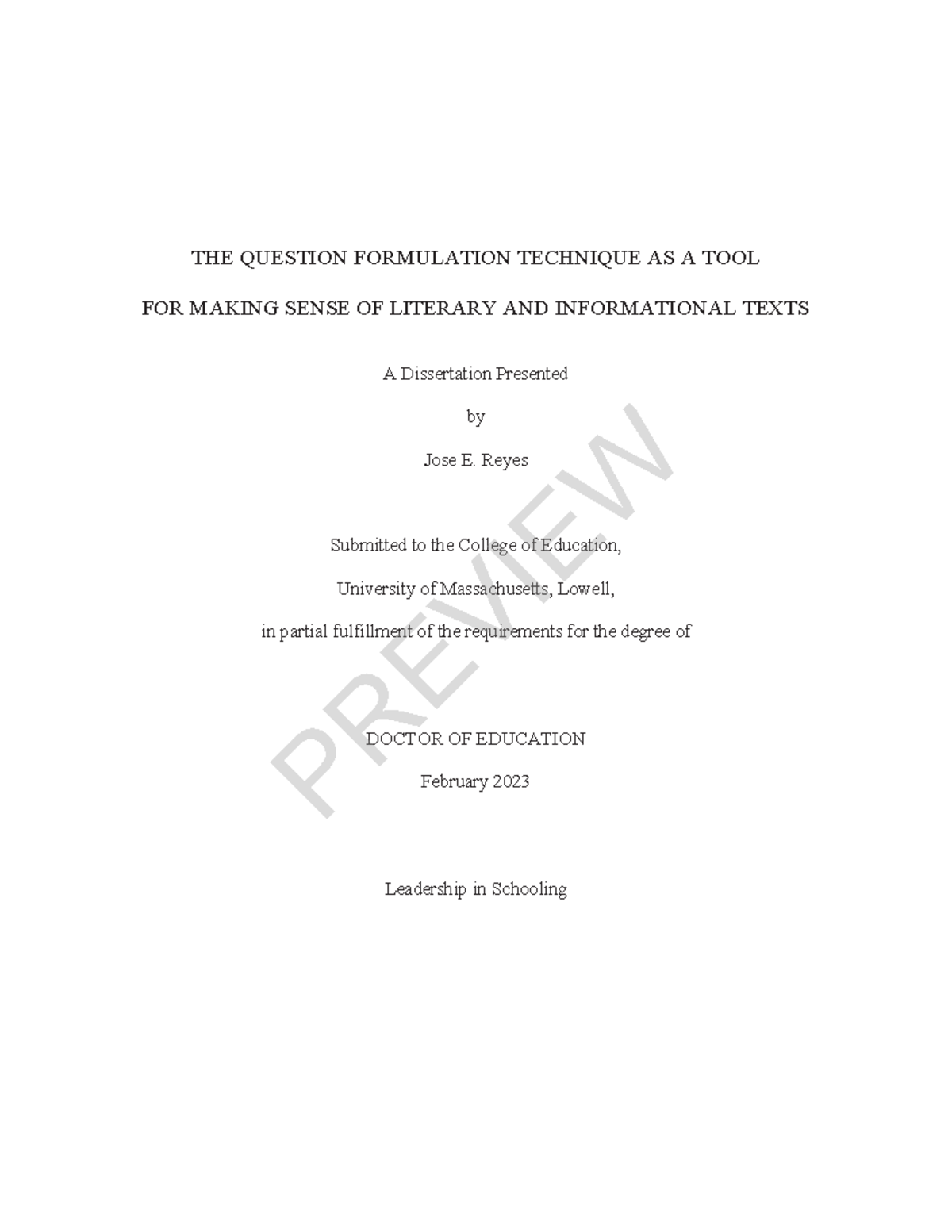 Questioning Formulation Technique - - Studocu