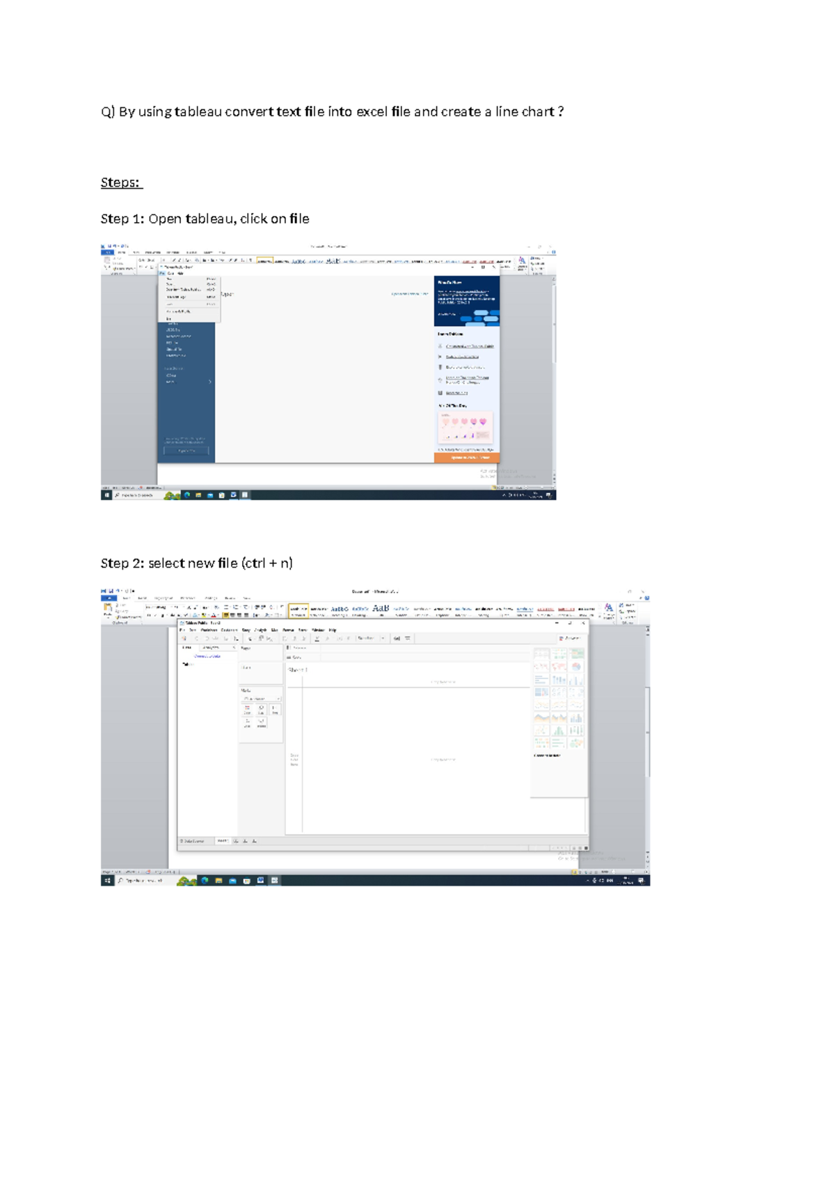 Dv word - its about detail description - Computer science - Q) By using tableau convert text ...