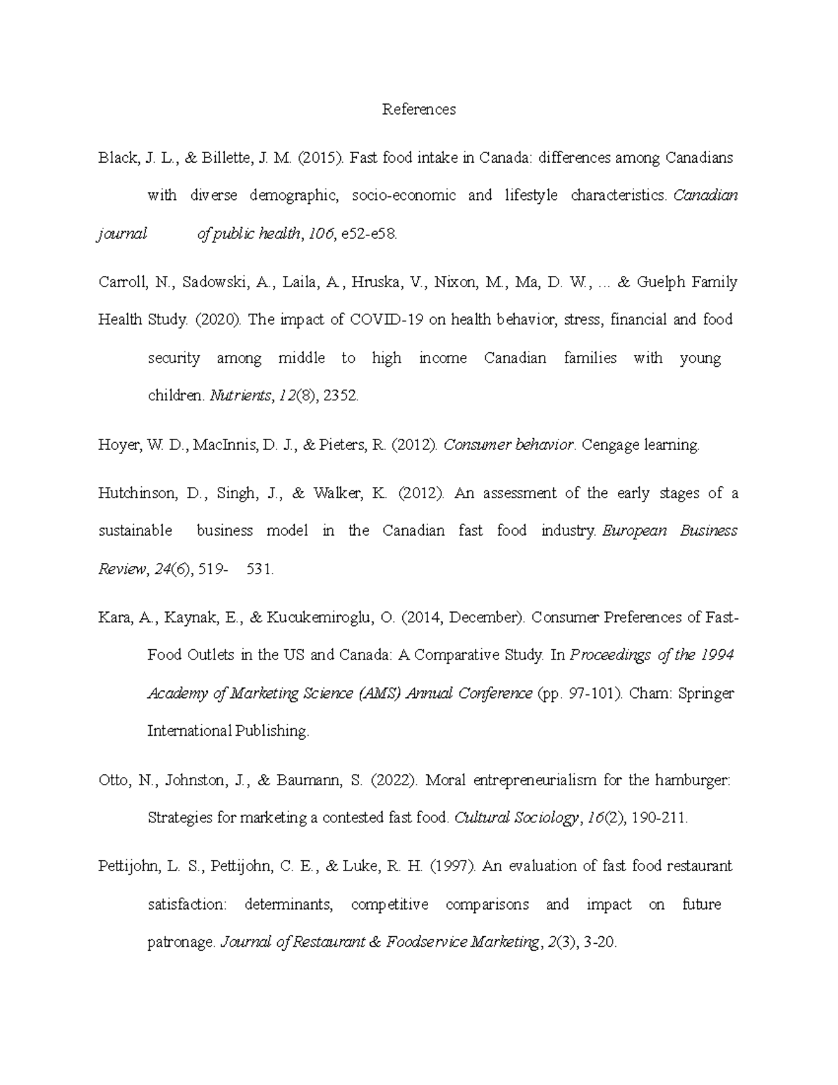 References - Notes from Discussion - References Black, J. L ...