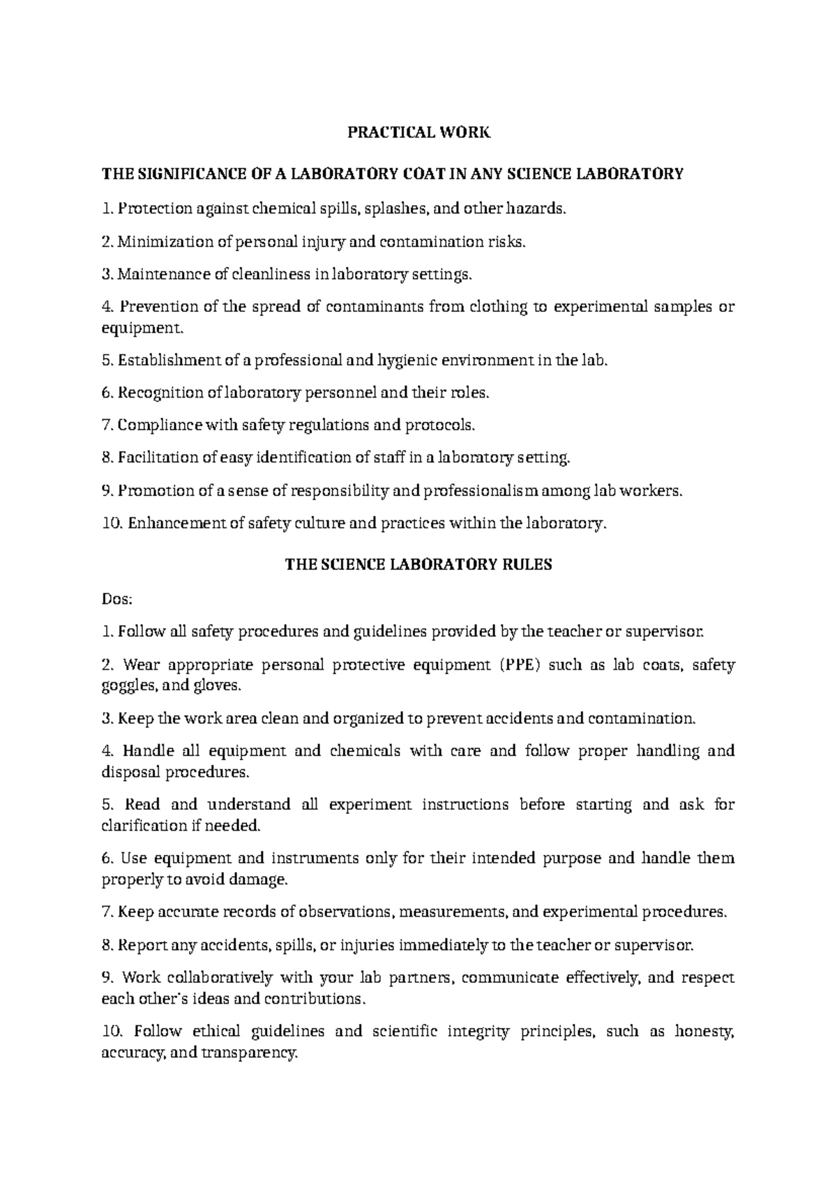Biologypracticals - science practicals - PRACTICAL WORK THE ...
