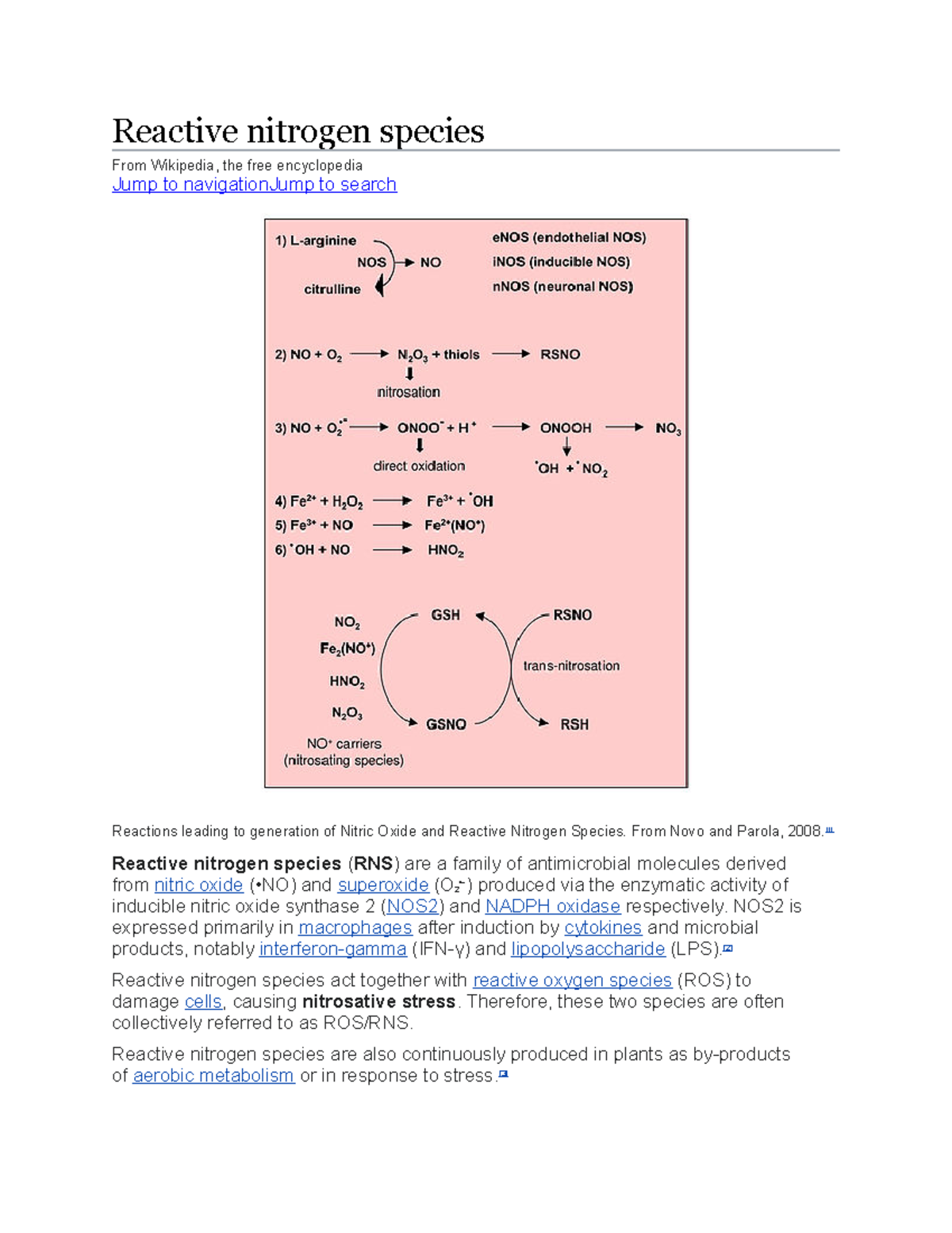 20C - Lecture notes 4 - Reactive nitrogen species From Wikipedia, the ...