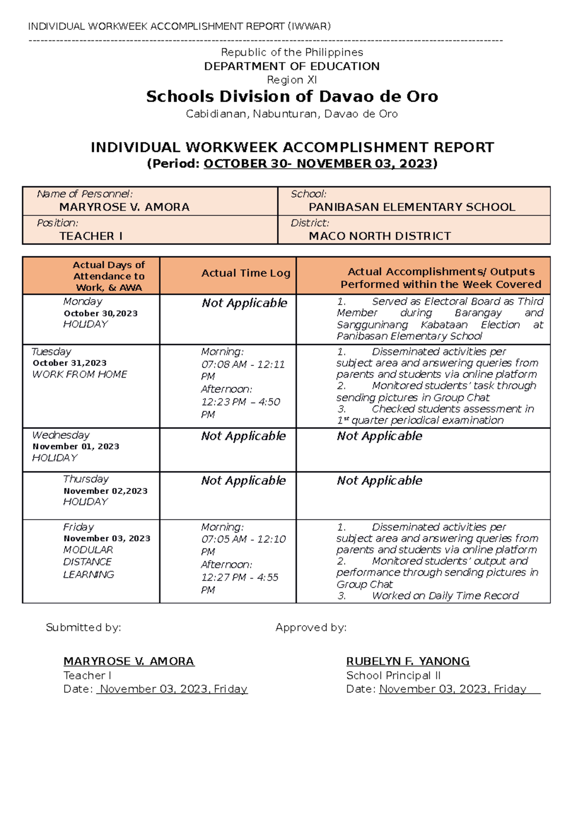Idlar October 2023 - this is useful - Republic of the Philippines ...