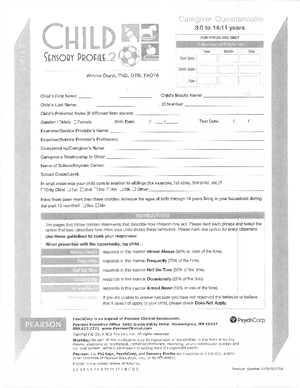 Caregiver-sensory-profile - CI]ILD Ilnropv Dporrc,Z Caregiver ...