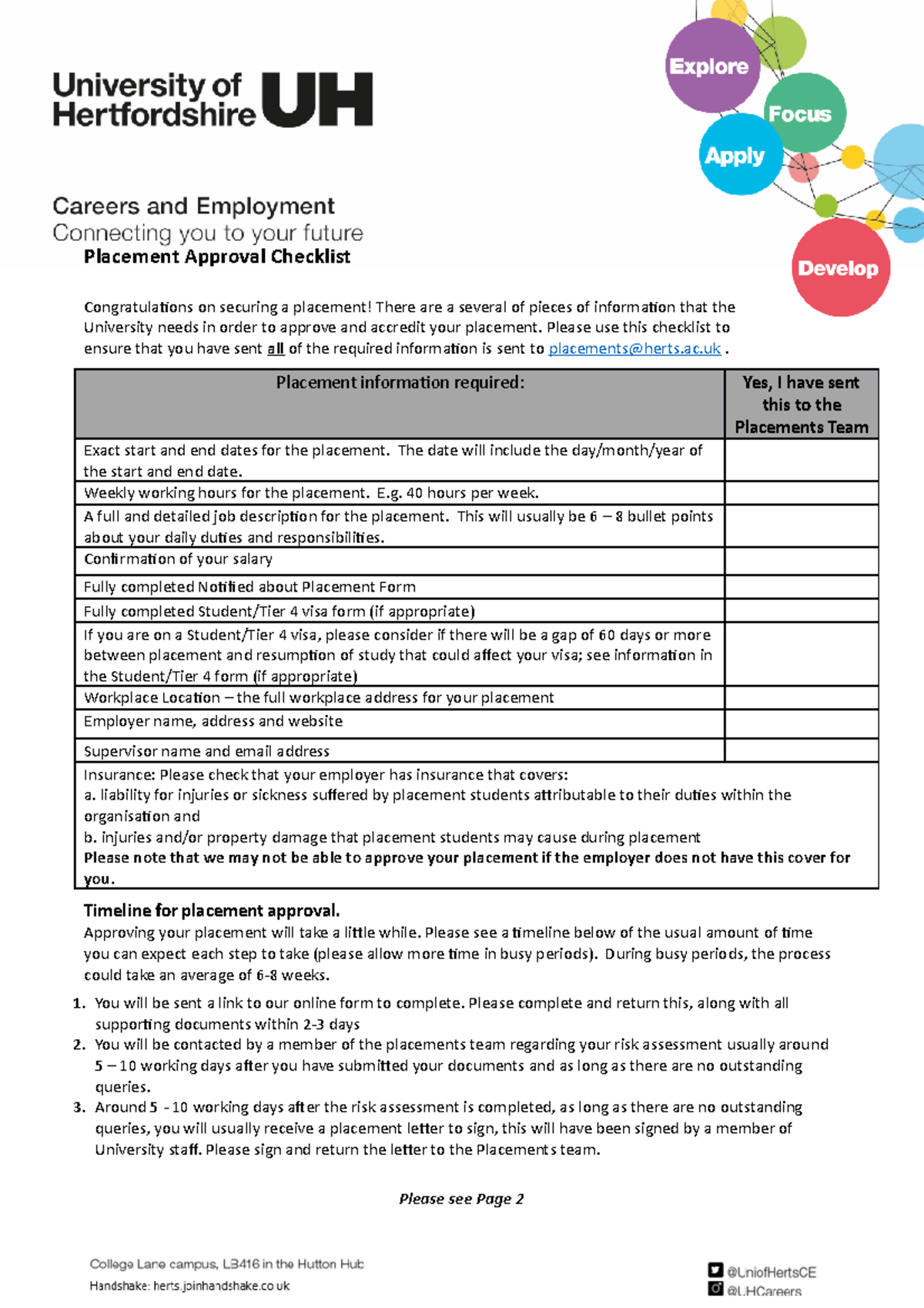 Placement Approval Checklist 2022-23 - Final April - Placement Approval ...