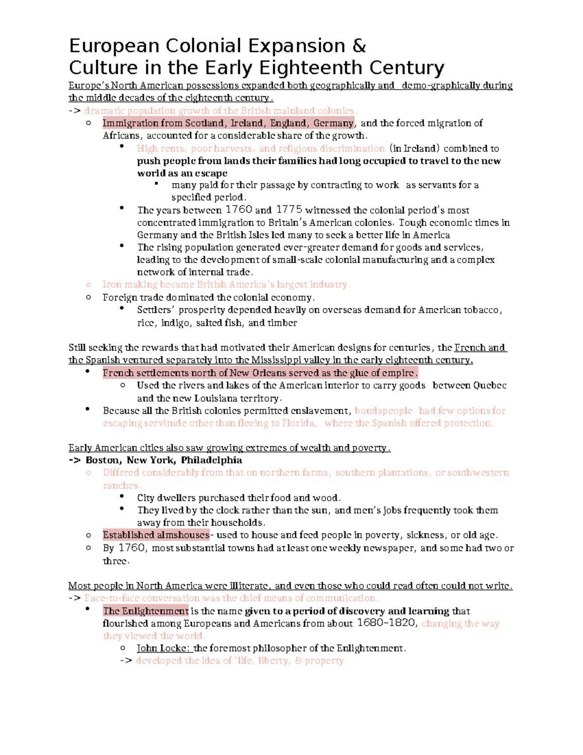 European Colonial Expansion & Culture in the Early Eighteenth Century ...