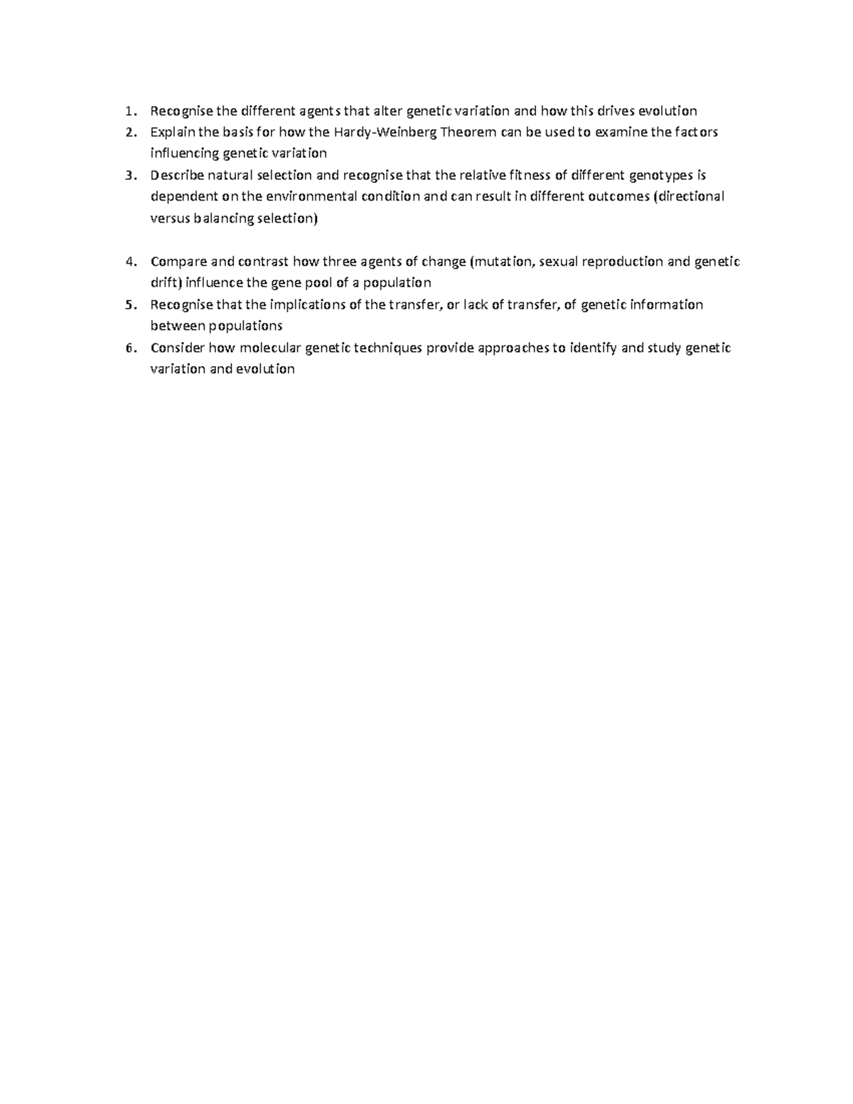 Module 2 - what is evolution - Recognise the different agents that ...