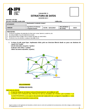 Ejercicios de Estructura de Datos Practica 01 - 1 TAREA PRÁCTICA 01 CURSO ESTRUCTURA DE DATOS ...