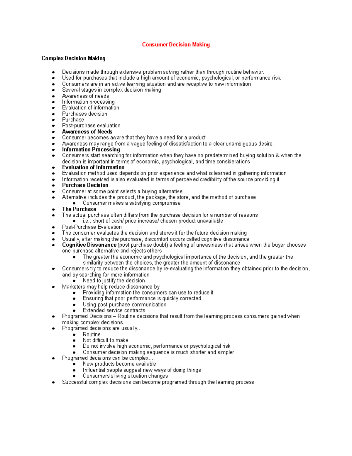 Consumer Decision Making - Consumer Decision Making Complex Decision ...