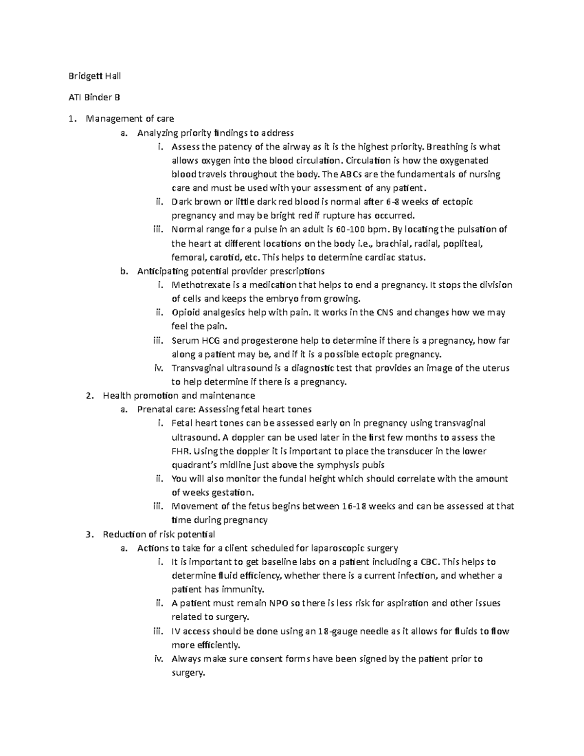 ATI maternal newborn a remediation binder - Bridgett Hall ATI Binder B ...