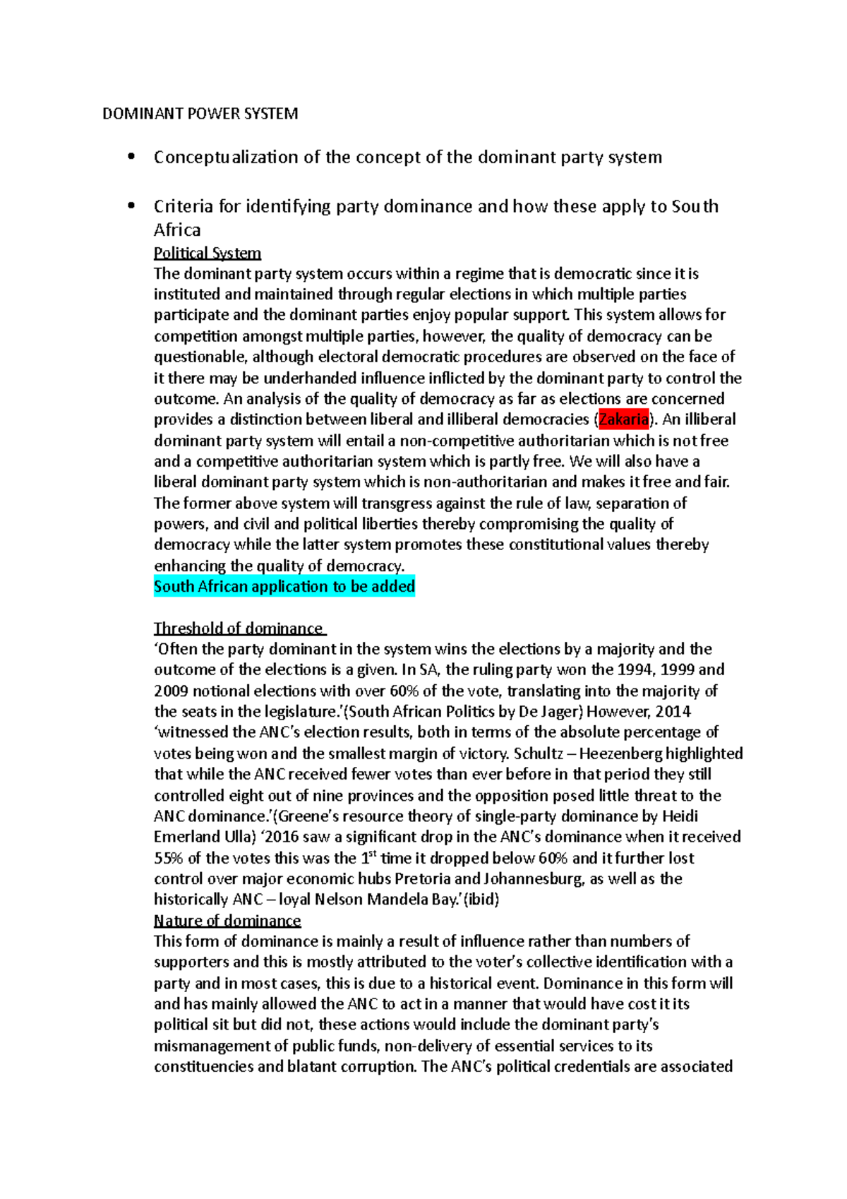 Dominant Power System - summary - DOMINANT POWER SYSTEM ...