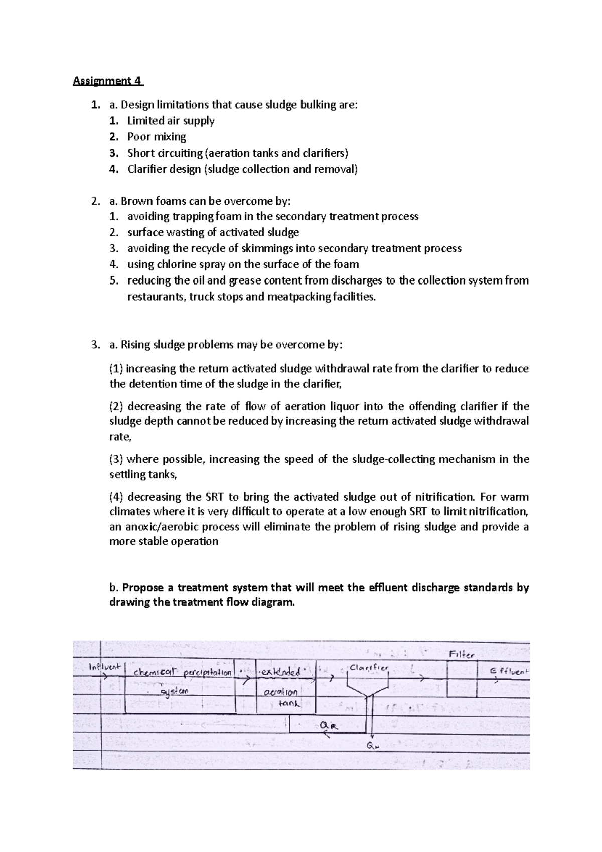Wastewater Engineering Assignment 4 - Studocu