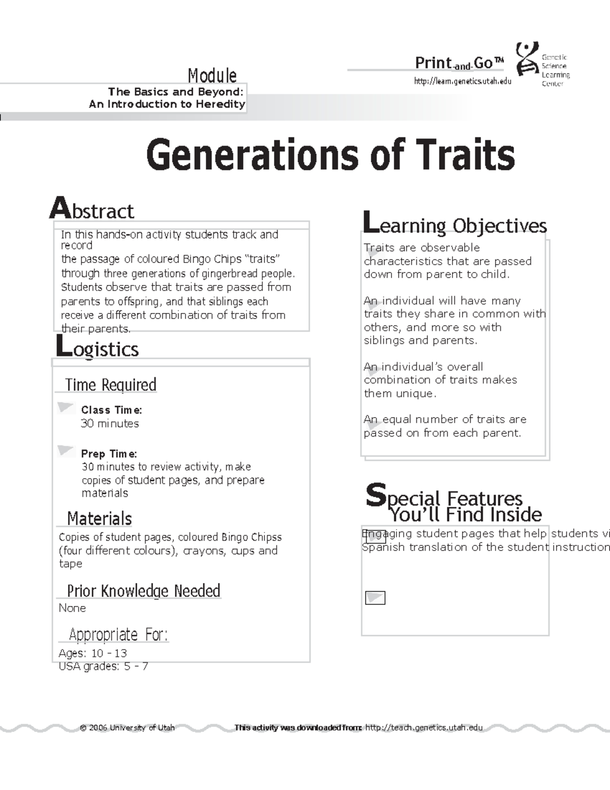 Gingerbread genetics-converted - Print-and-Go™ Module learn.genetics ...
