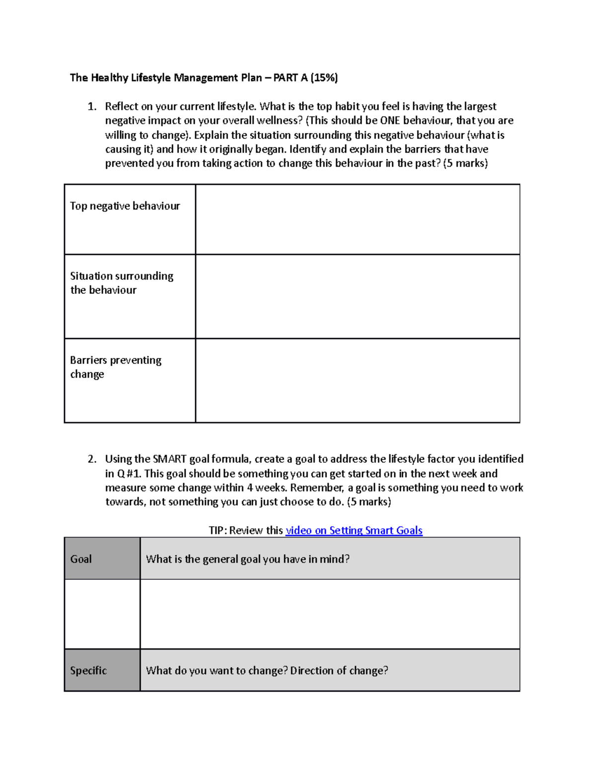 HLMP Pt. A 2023 - healthy lifestyle - The Healthy Lifestyle Management ...