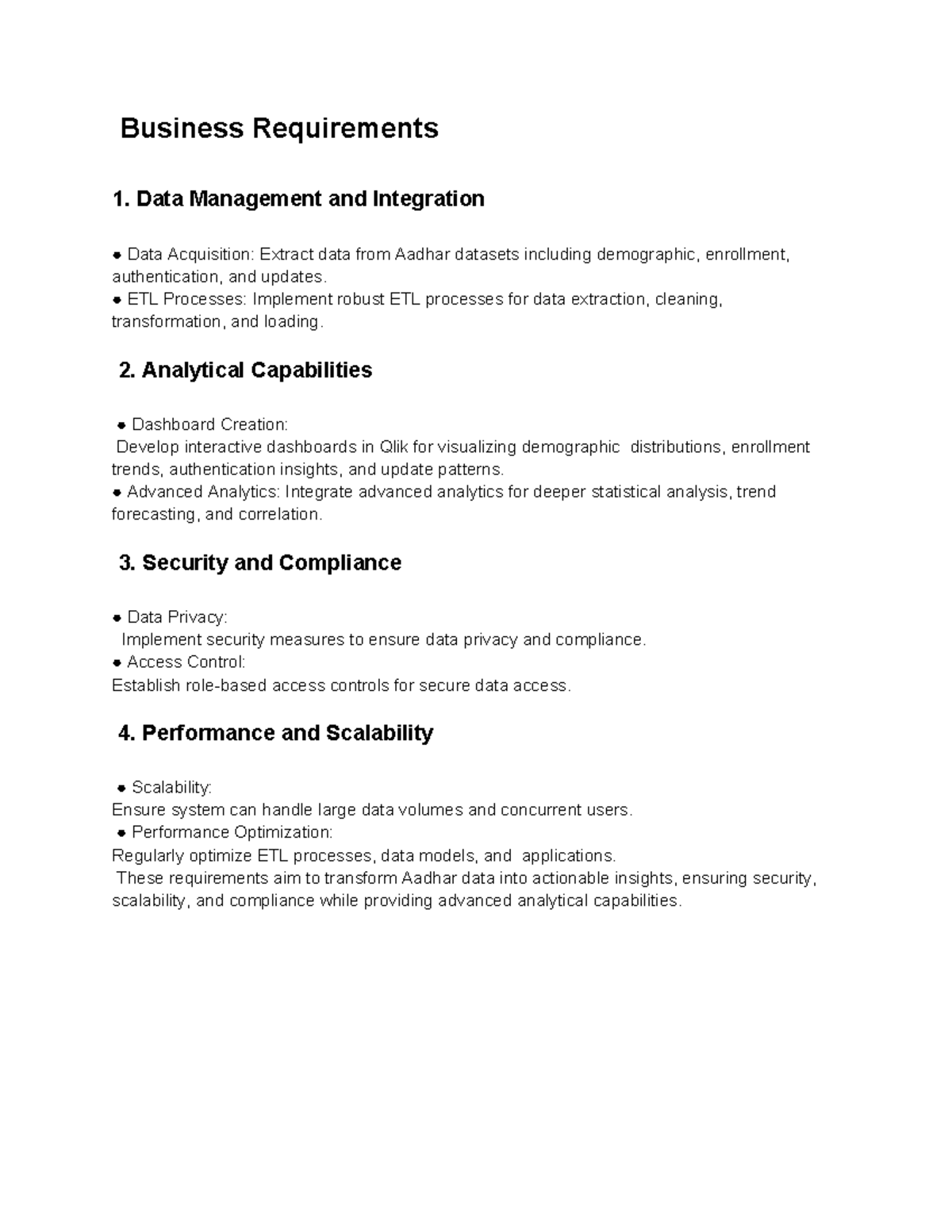 Business Requirements - Data Management and Integration Data ...