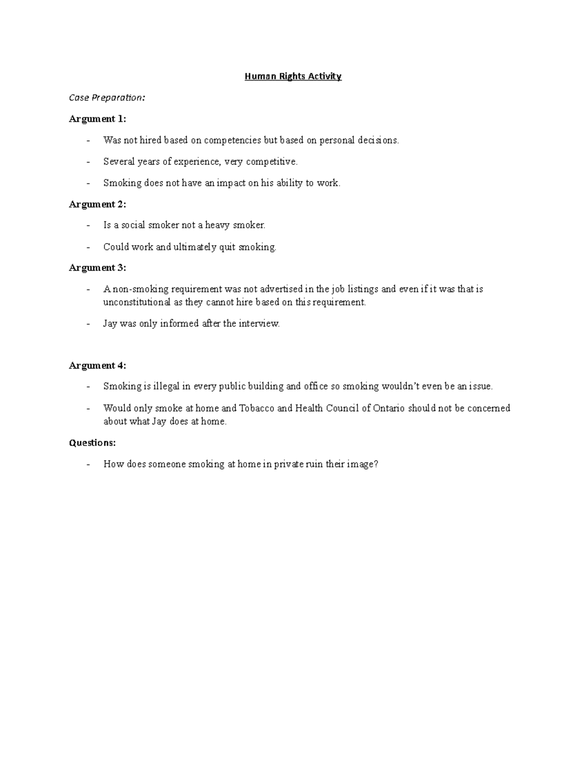 Unit 3 - Human Rights Activity - Human Rights Activity Case Preparation ...