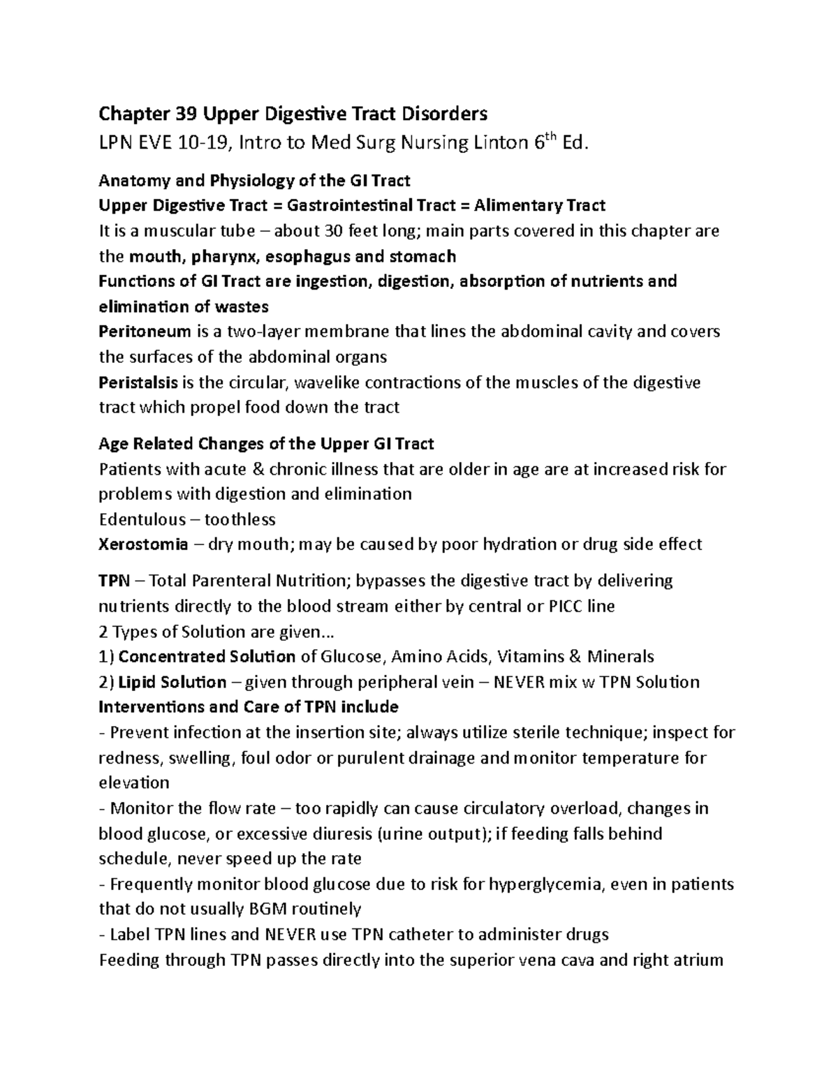 Chapter 39 Upper Digestive Tract Disorders - Chapter 39 Upper Digestive ...