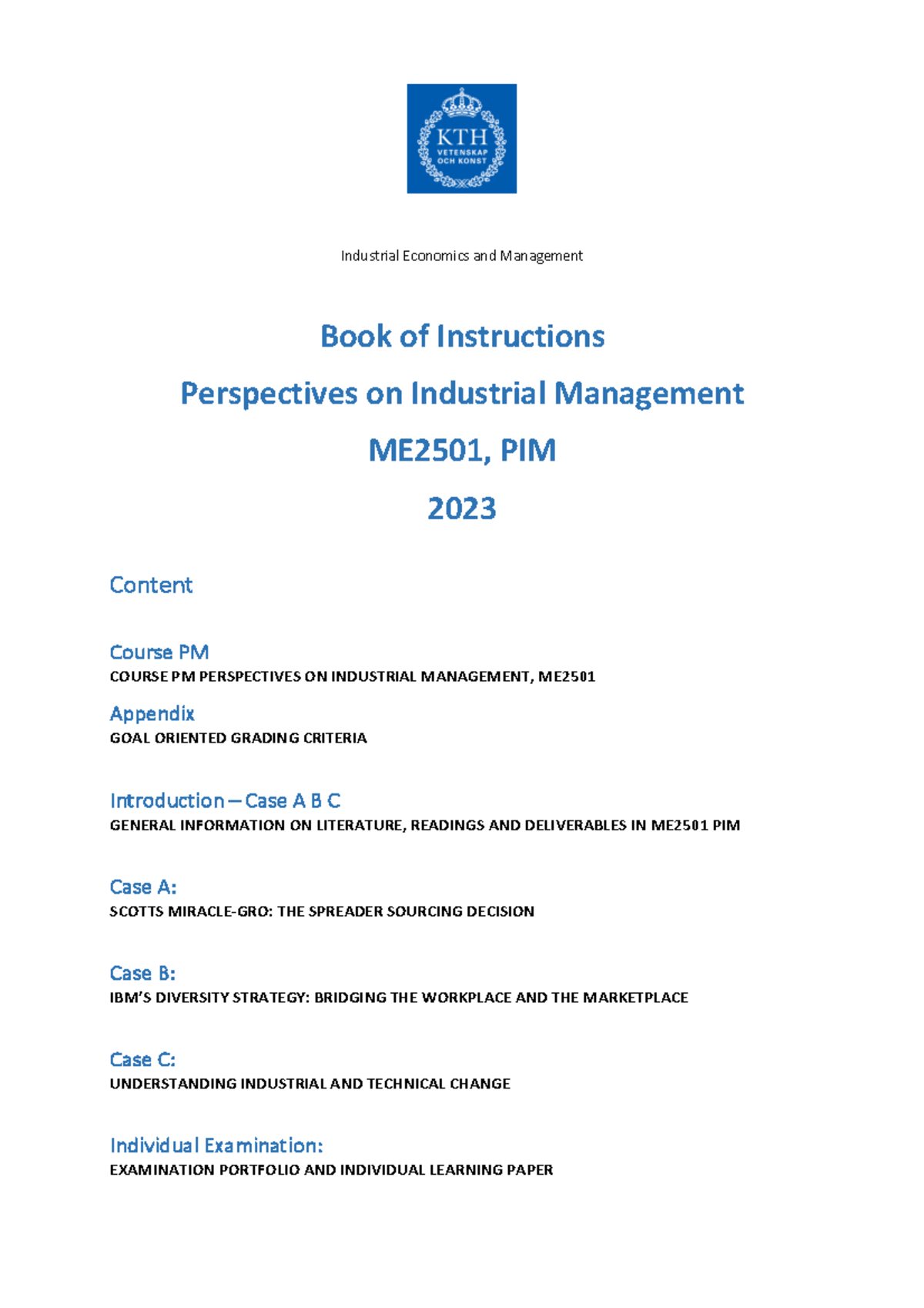 Book of Instructions 2023-08-25 - Industrial Economics and Management ...