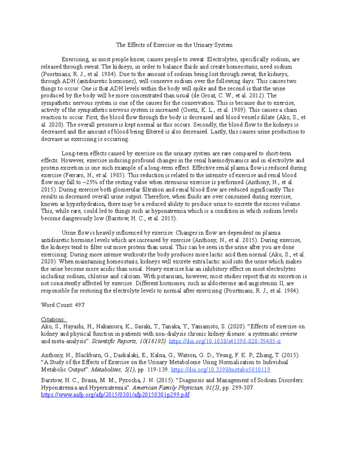 The Effects of Exercise on the Urinary System - The Effects of Exercise ...