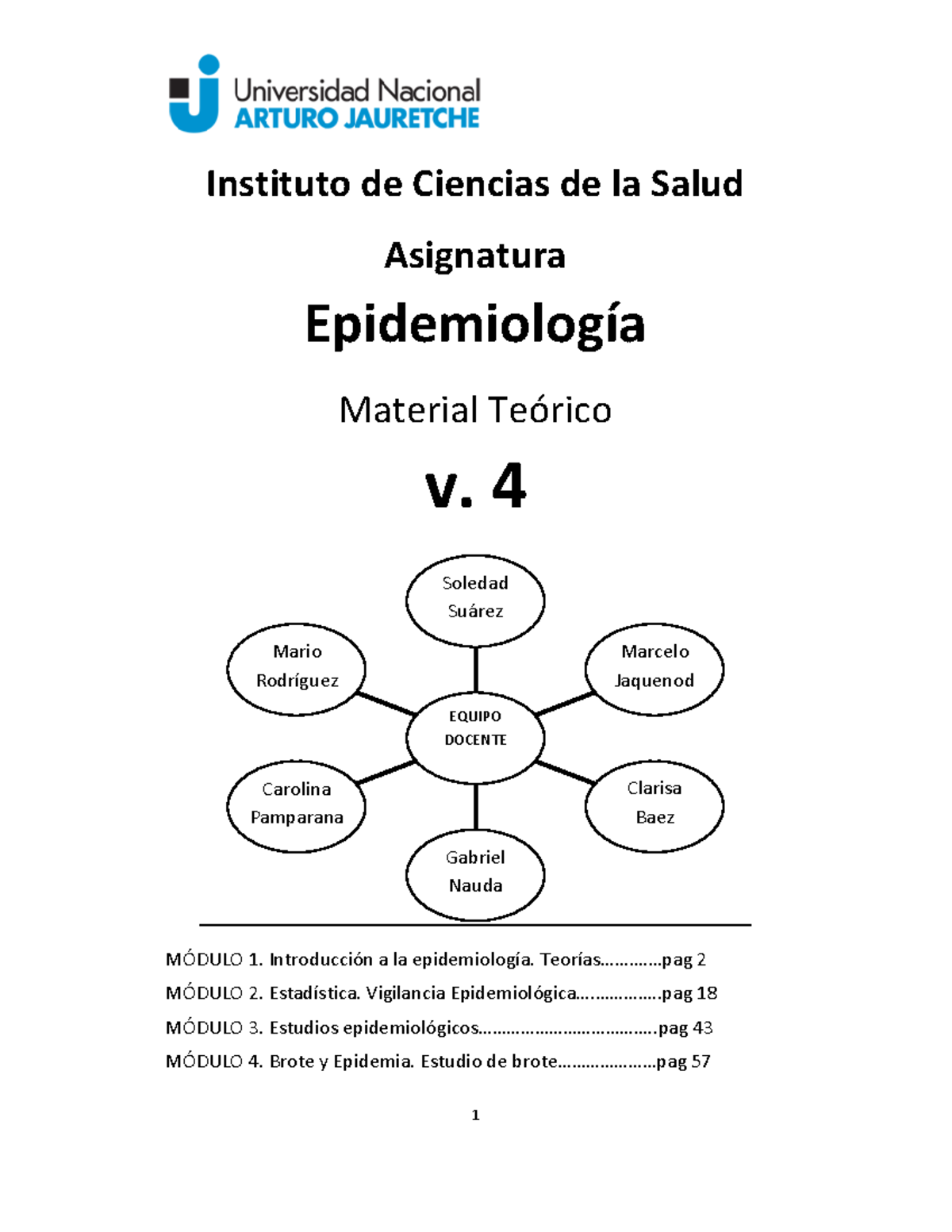 Teórico Módulo 1 - Resumen Epidemiologia - Warning: TT: undefined function: 32 Instituto de ...