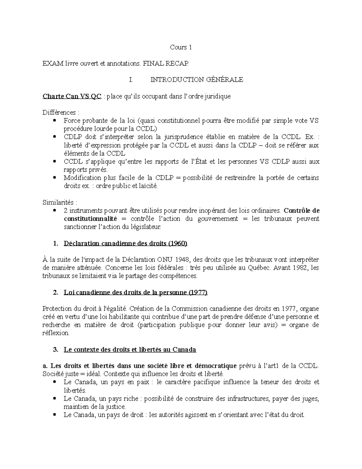 Cours 1 - lavoie - Cours 1 EXAM livre ouvert et annotations. FINAL ...