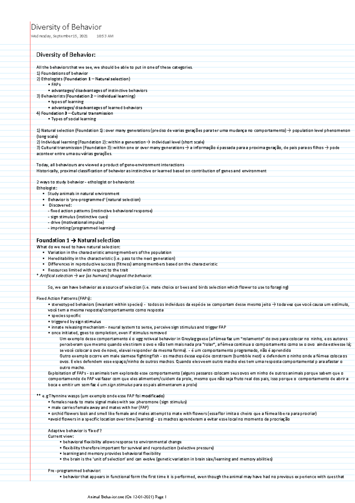 3. Diversity of Behavior - Diversity of Behavior: All the behaviors ...