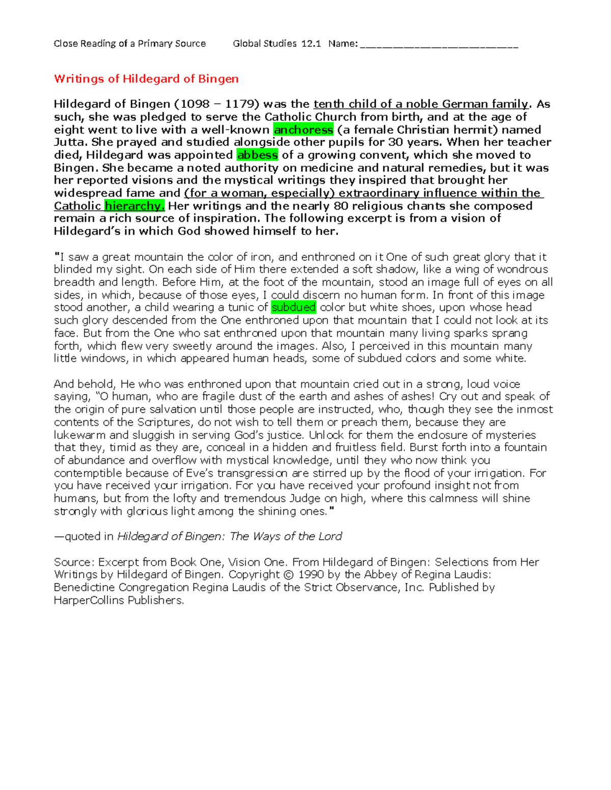 12.1 DBQ - Summary Native American History - Close Reading of a Primary ...
