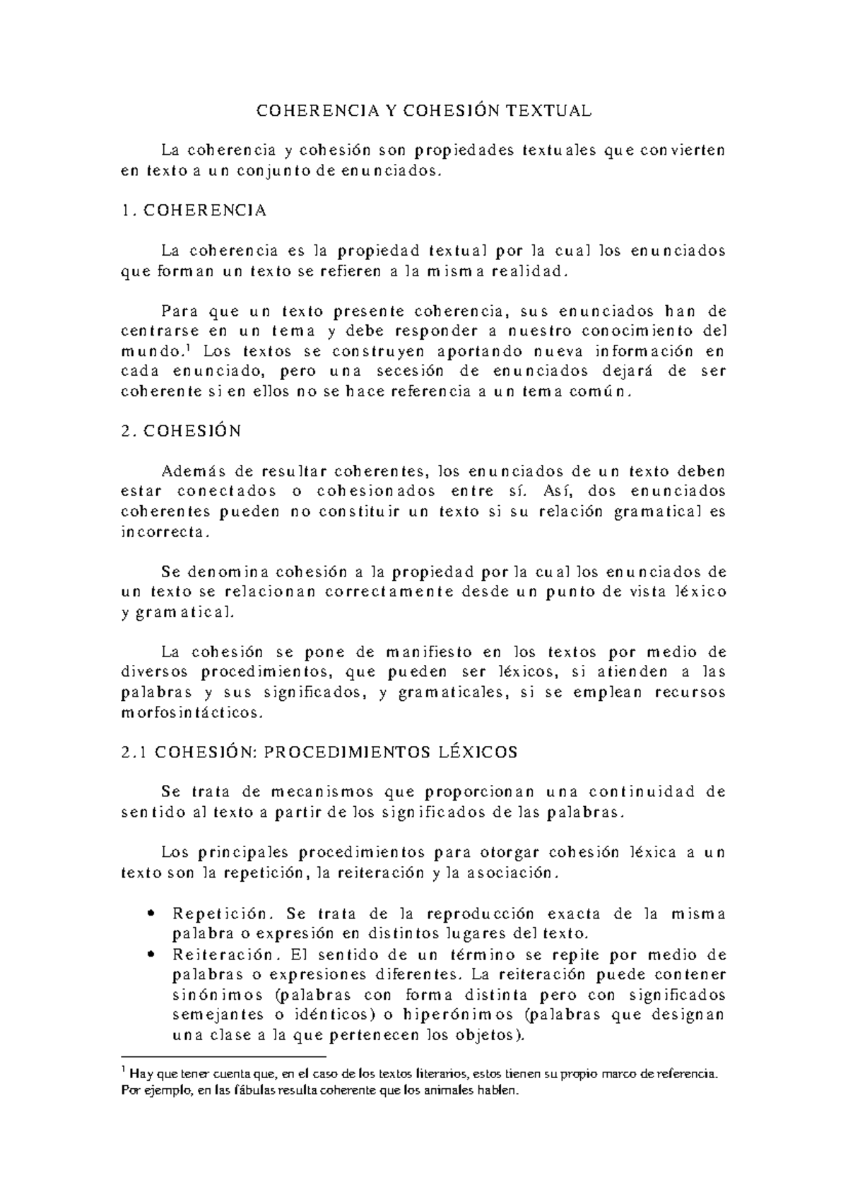 Propiedades DE Cohesión Y Adecuación - COHE R E NCIA Y COHE S IÓN TE ...