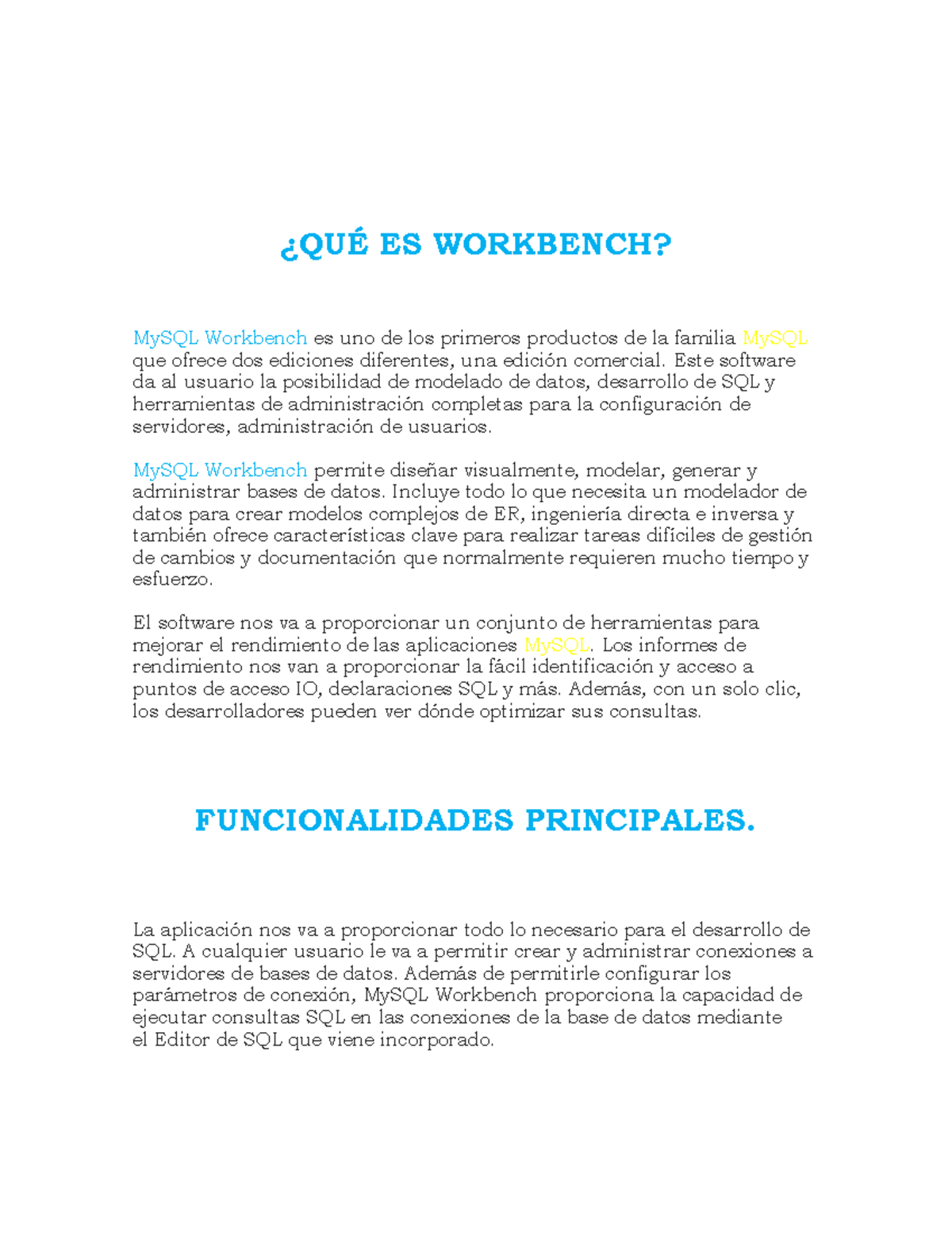 Instlacion de Workbench - ¿QUÉ ES WORKBENCH? MySQL Workbench es uno de ...