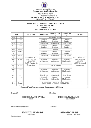 Intent Letter FOR NLC - Republic of the Philippines Department Of ...
