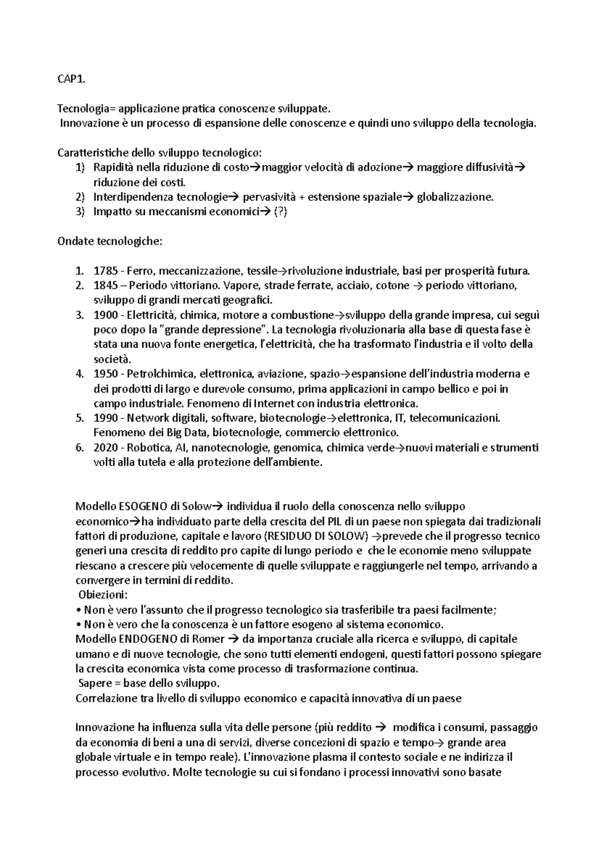 strategia competitiva 44 - CAP1. Tecnologia= applicazione pratica ...