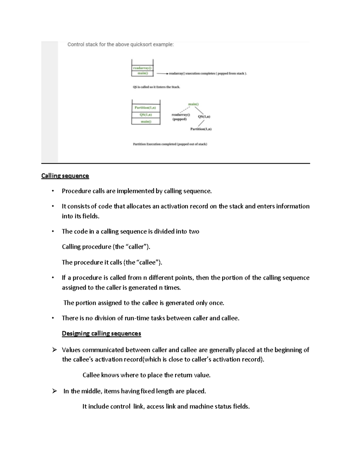 Calling sequence, designing calling sequence - Calling sequence ...