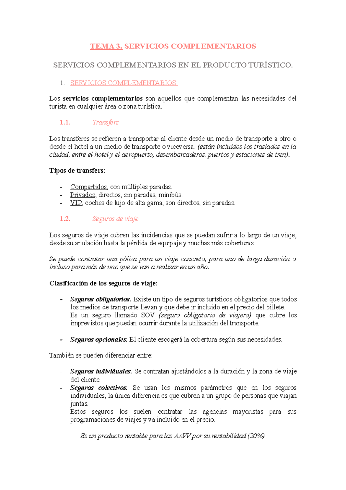 TEMA 3. Servicios Complementarios - TEMA 3. SERVICIOS COMPLEMENTARIOS ...