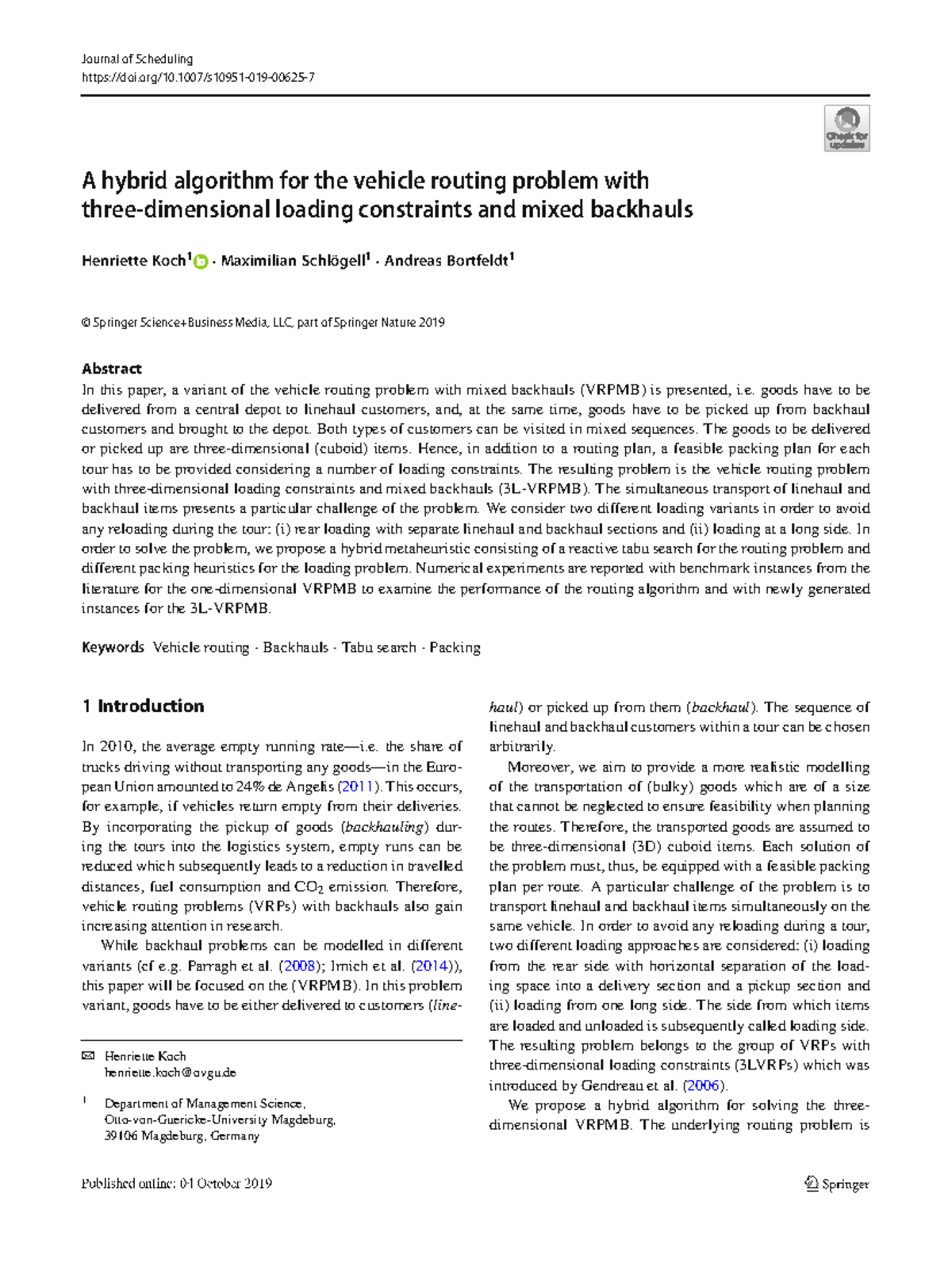 A hybrid algorithm for the vehicle routing problem with three ...