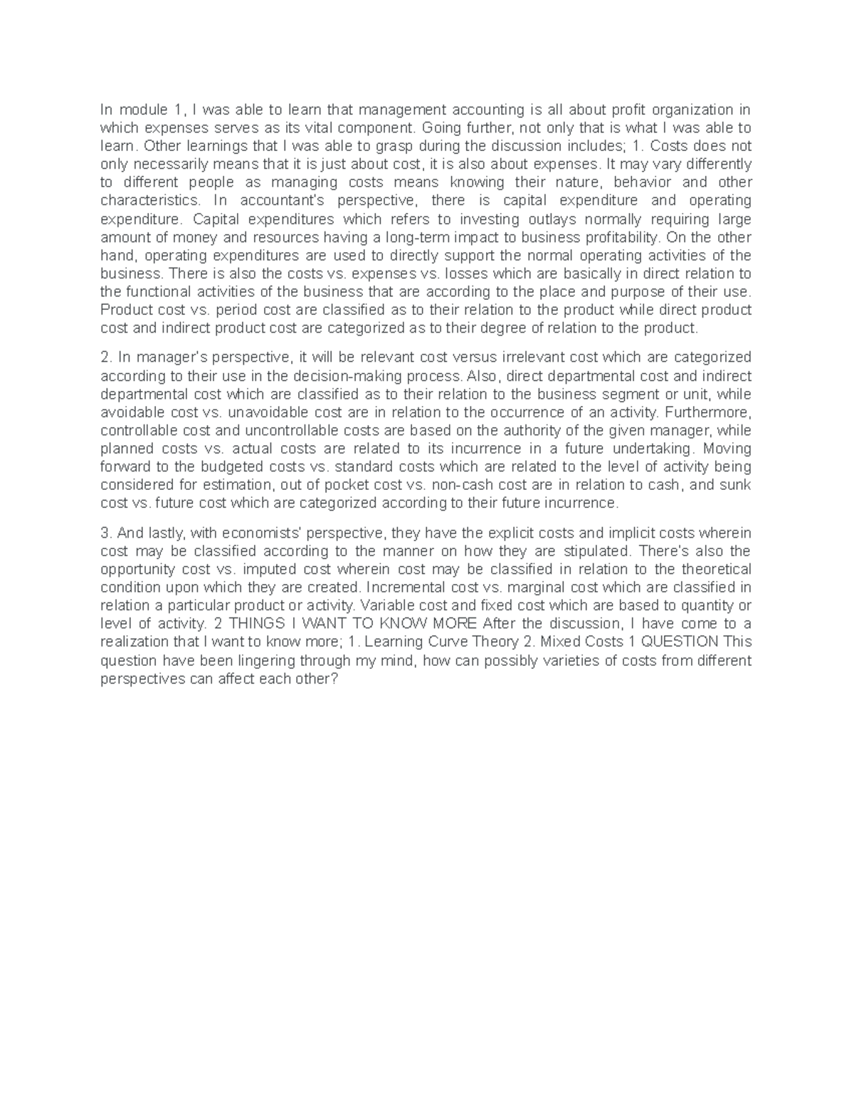 Accounting Activity 1 - In module 1, I was able to learn that ...