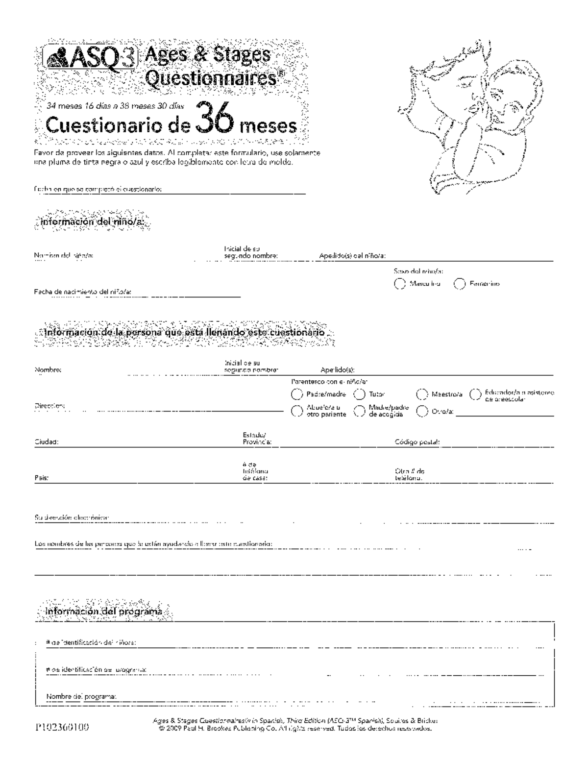ASQ 3 3 AÑOS - ASQ pauta - Infanto-Juvenil Diagnóstico Clínico - Studocu