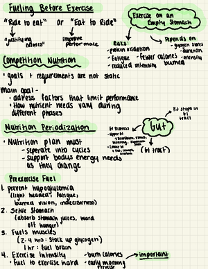 Importance of Nutrition in Sports Performance and Recovery - Studocu