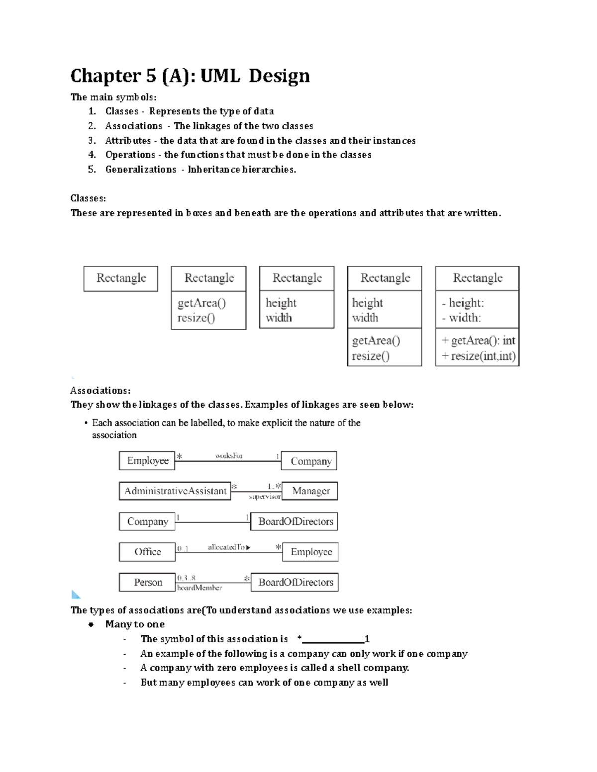 SEG2105 A Introduction to Software Engineering - Chapter 5 (A): UML Design The main symbols: 1 ...